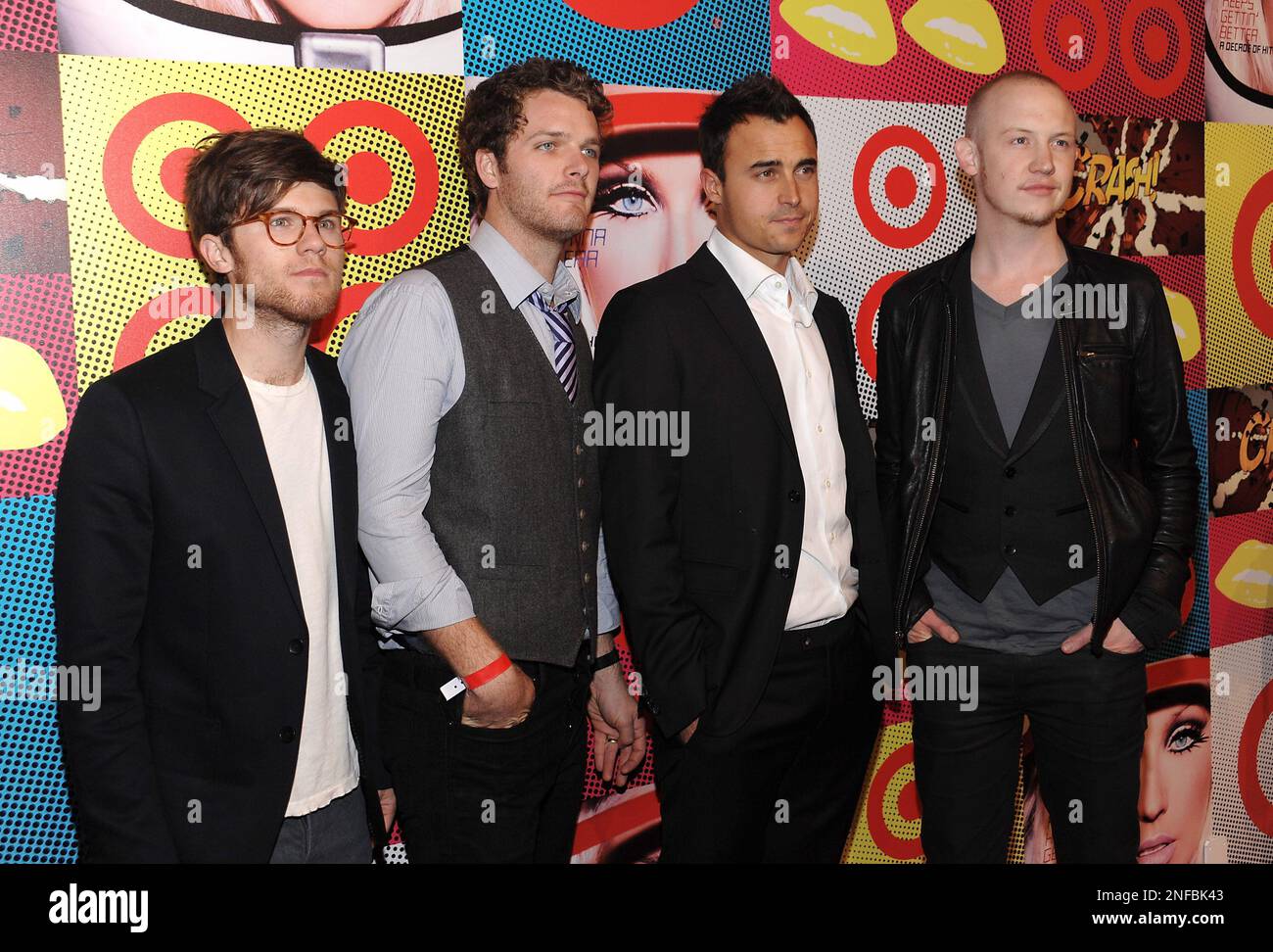 The Band The Fray attend the Target Terrace at LA LIVE opening night ...