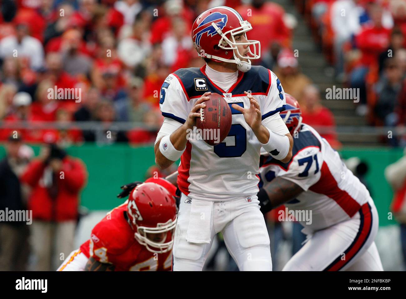 Buffalo Bills quarterback Trent Edwards (5) during an NFL football game ...