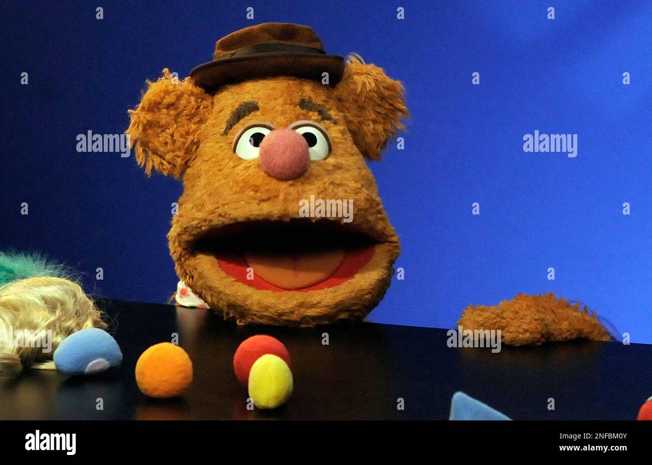Muppet Fozzy Bear makes a television appearance in New York, Monday Nov ...