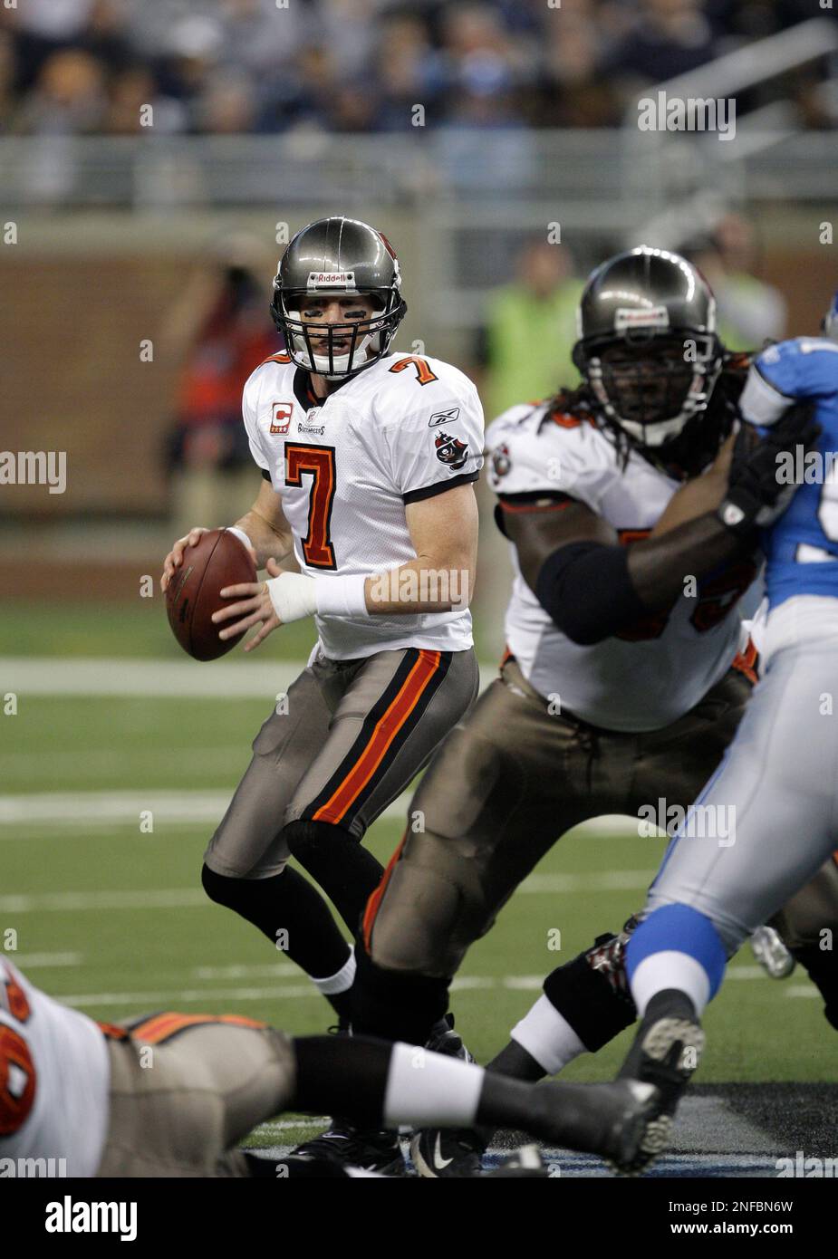 Tampa Bay Buccaneers quarterback Jeff Garcia looks to pass against the ...