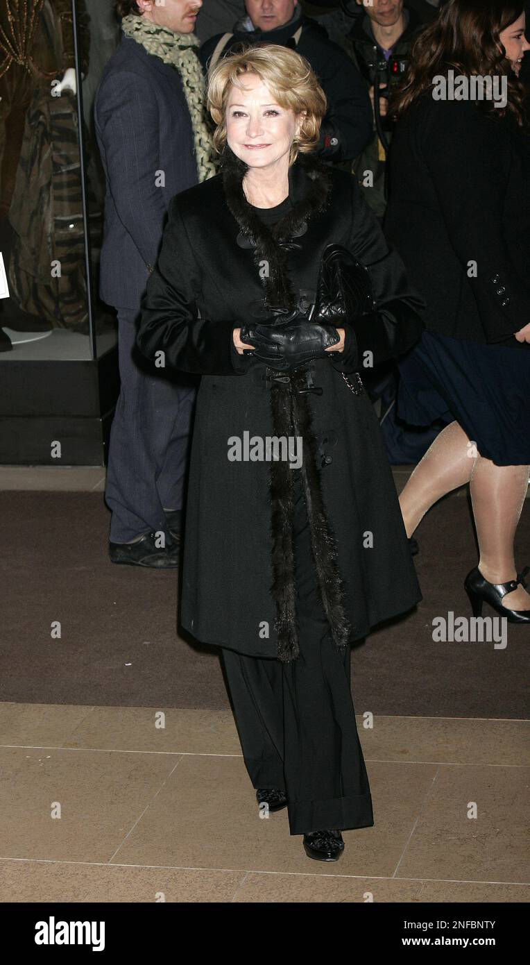 British actress Felicity Kendal arrives for the Evening Standard ...