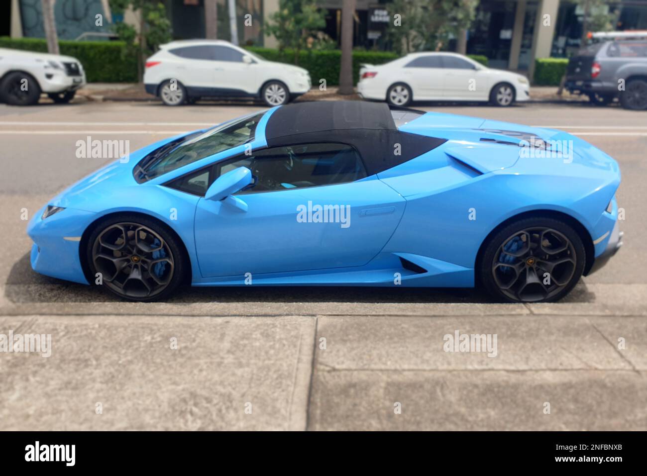 Blue lamborghini parked on hi-res stock photography and images - Alamy