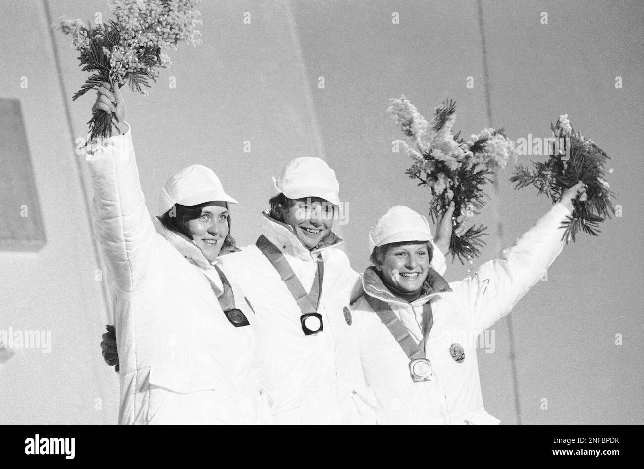 Left to right, Bettina Schmidt, Steffi Martin and Ute Weiss on the ...