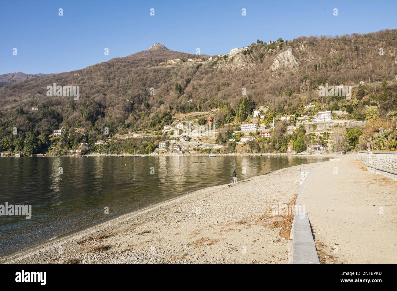 The beach of Cannero Riviera Stock Photo - Alamy