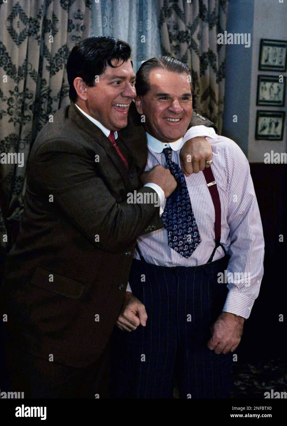 Actor Stephen Lang, left, clowns with Pete Rose during a publicity ...