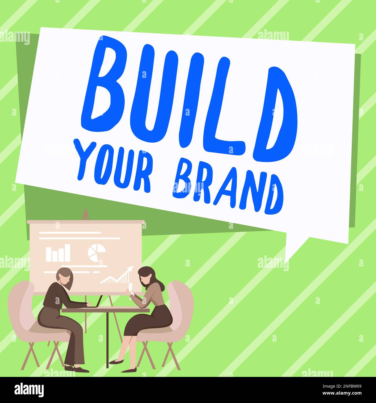 Conceptual display Build Your Brand, Business showcase Make a ...