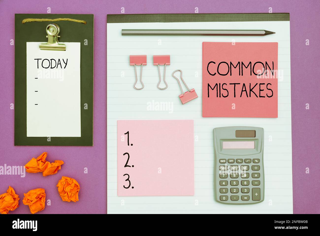 Hand writing sign Common Mistakes, Business idea actions that are often ...