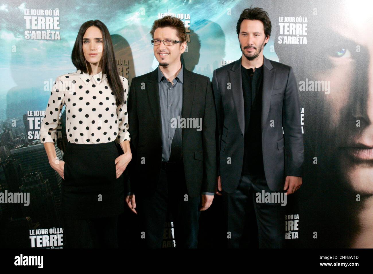 US actress Jennifer Connelly, director Scott Derrickson and actor Keanu ...