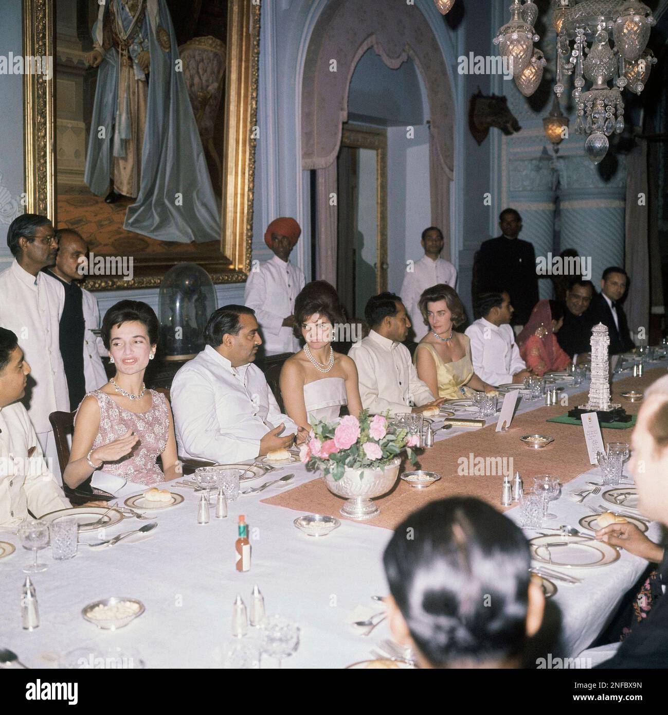 From left to right: Princess Lee Radziwill; Ganga Singh, the Maharaja ...