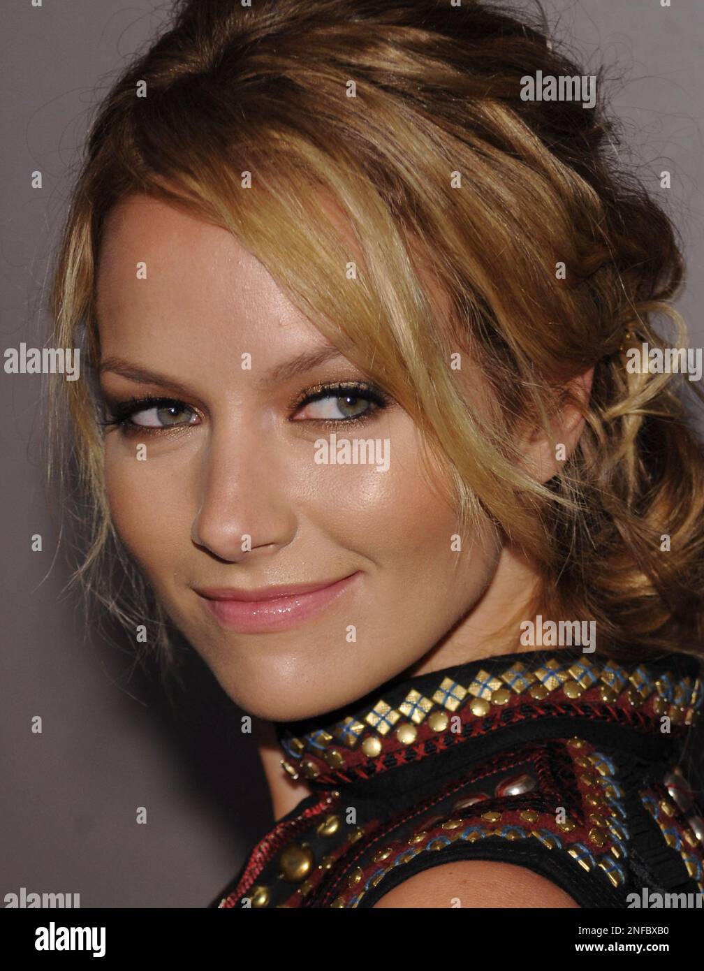 Actress Becki Newton attends a Gucci UNICEF cocktail party at the Gucci ...
