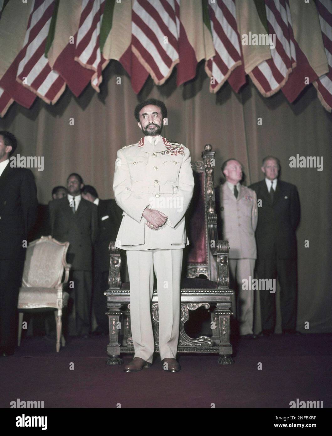 Ethiopian leader Haile Selassie is shown during a reception at New York ...