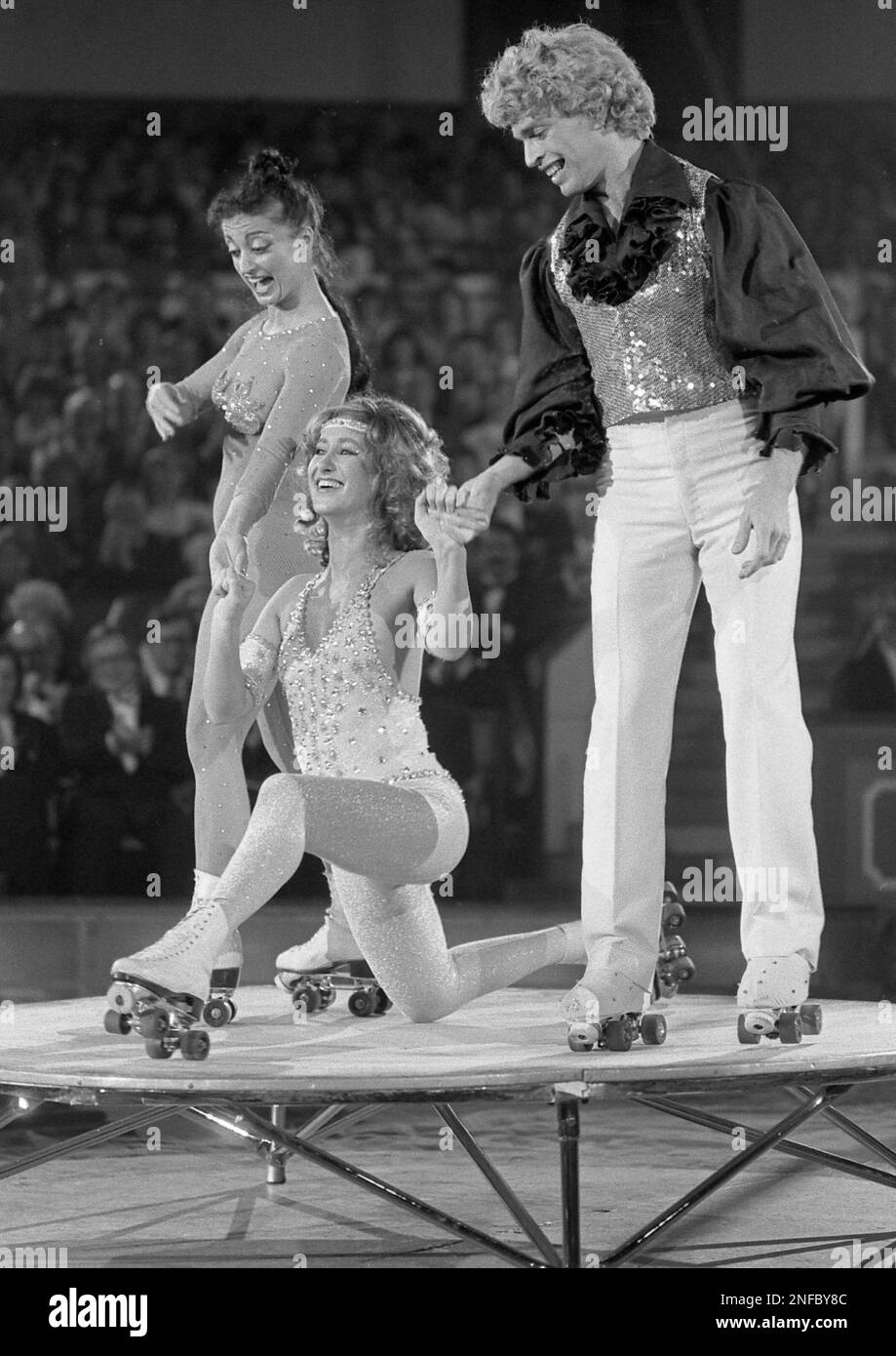 West German actress Beatrice Richter, center, is pictured on the ...