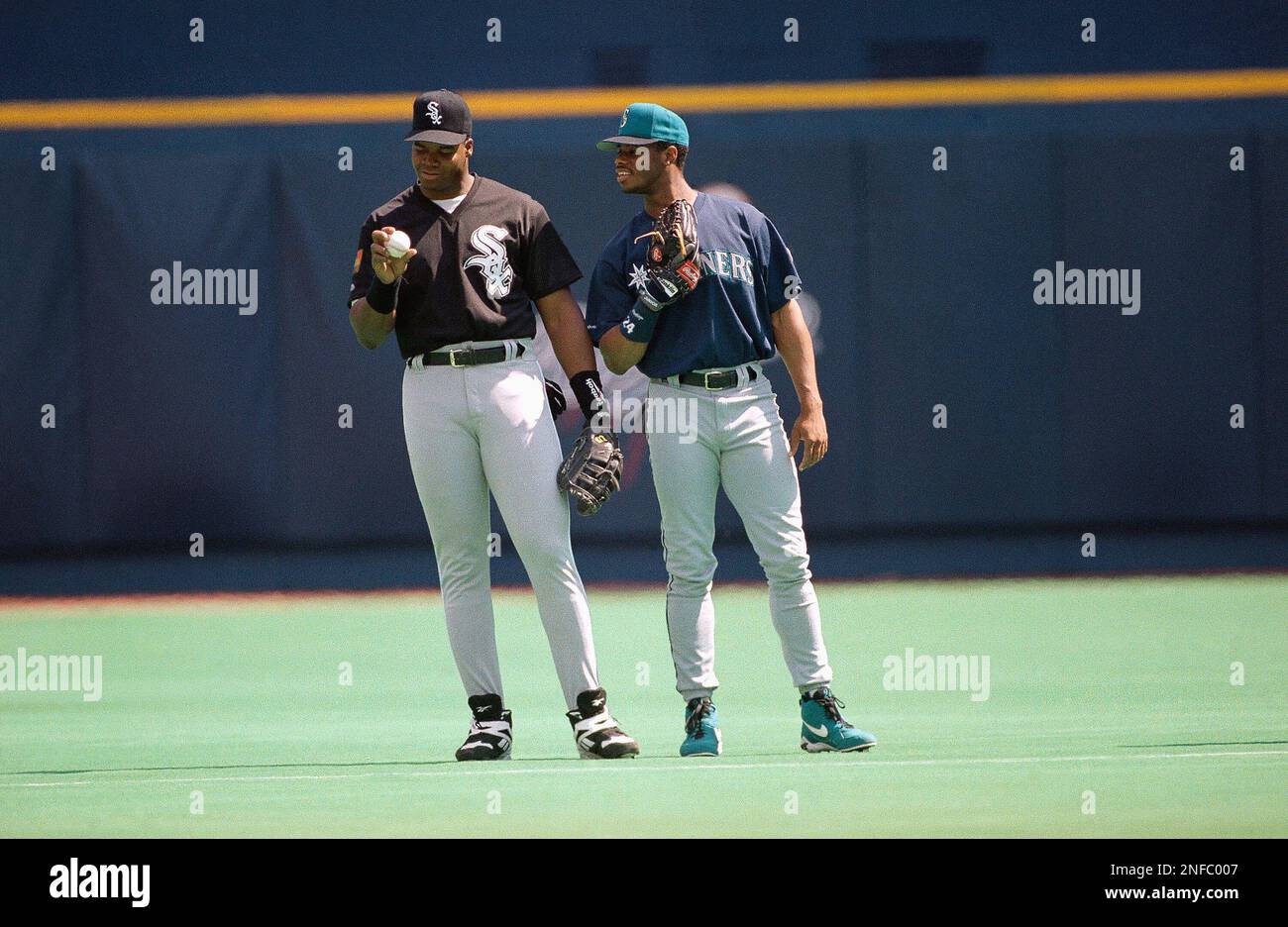 Chicago White Sox Frank Thomas, left, and Seattle Mariners Ken Griffey ...