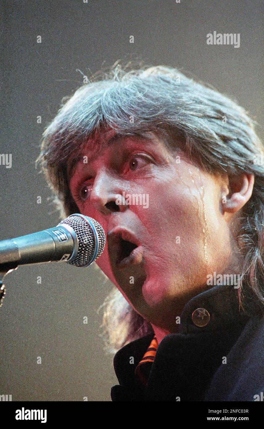 British rock star Paul McCartney sings during his second sell-out ...