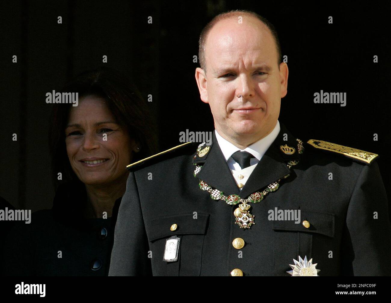 Prince Albert II of Monaco and his sister Princess Stephanie of Monaco ...