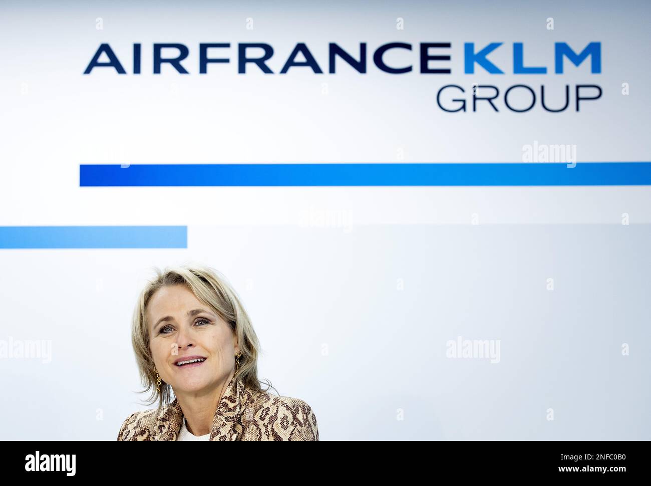 PARIS - Marjan Rintel, CEO KLM during the explanation of the annual ...