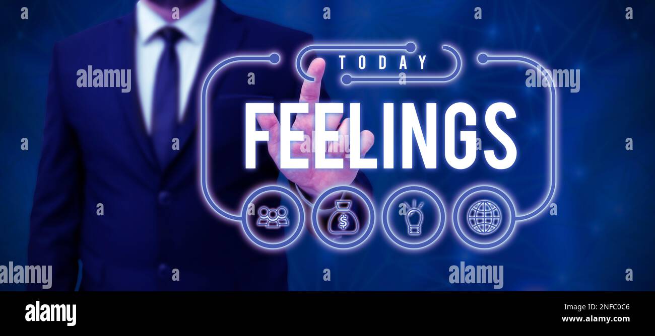 Conceptual display Feelings, Business showcase causing happy positive ...
