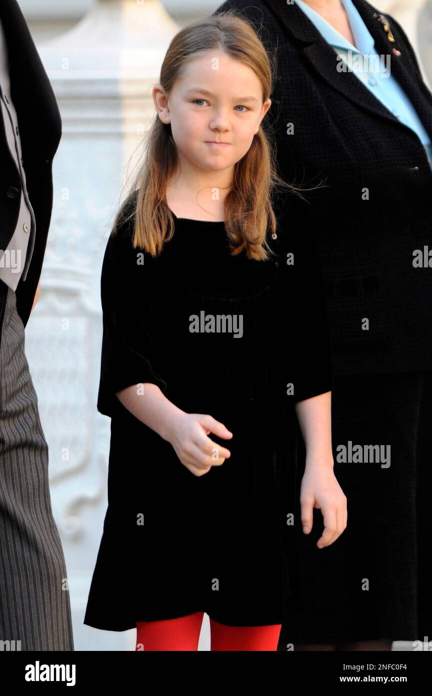 Princess Alexandra of Hanover is seen at the Prince's Palace as part of ...