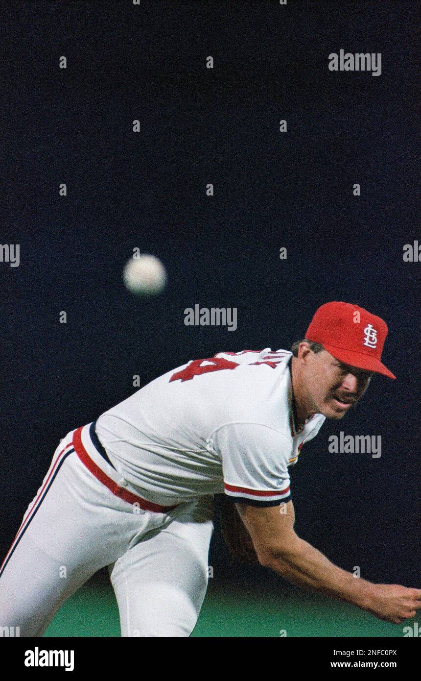 St. Louis Cardinals pitcher Danny Cox delivers a first inning pitch ...