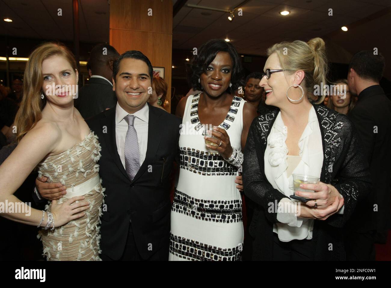 Amy Adams, Producer Mark Roybal, Viola Davis and Mery Streep at Miramax ...