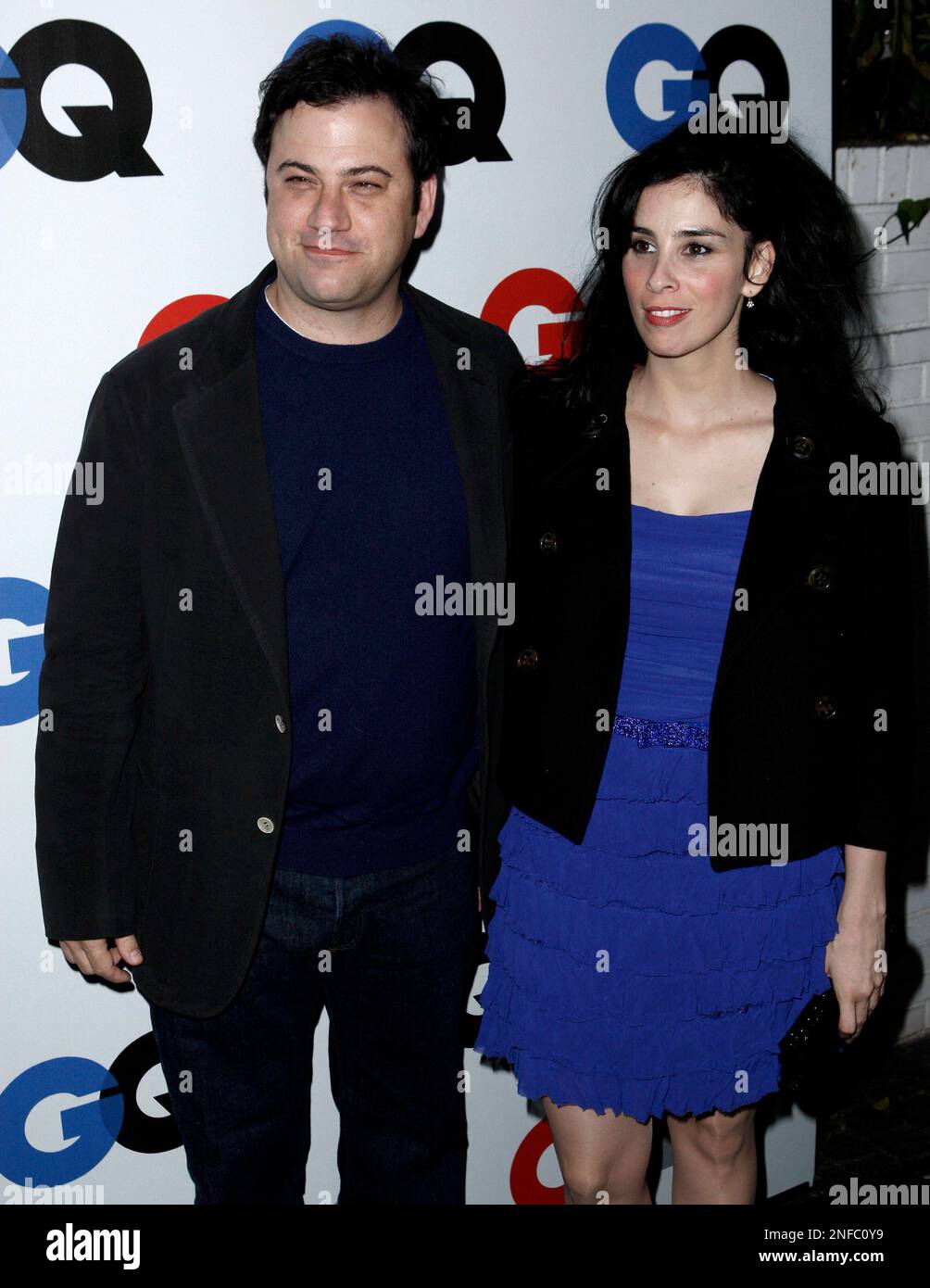 Jimmy Kimmel, left, and Sarah Silverman arrive at the GQ magazine 2008 ...