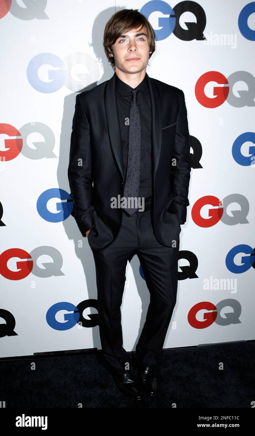 Zac Efron arrives at the GQ magazine 2008 "Men of the Year" party in ...
