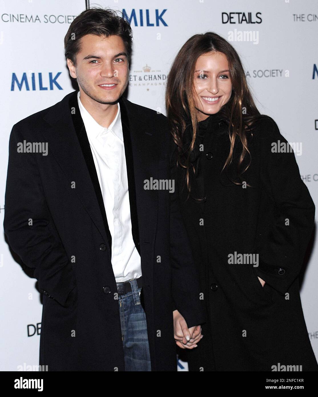 Actor Emile Hirsch and girlfriend Hope Tuck attends a special screening ...