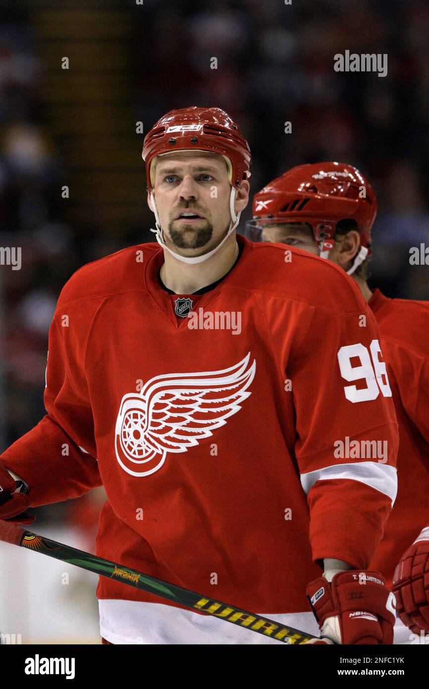 Detroit Red Wings Tomas Holmstrom, of Sweden, skates against the ...