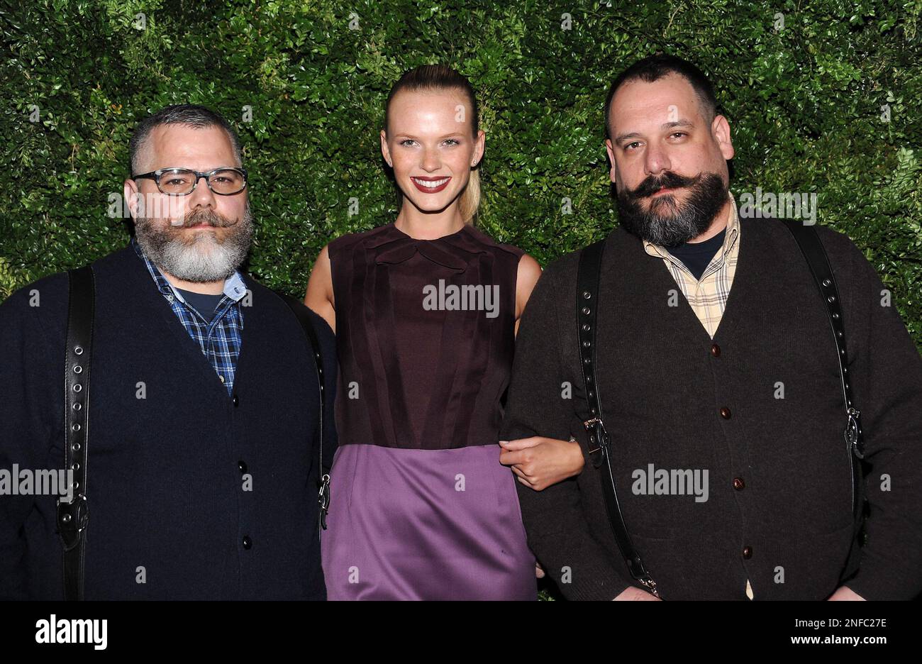 Brooklyn-based designers Jeffrey Costello and Robert Tagliapietra pose ...