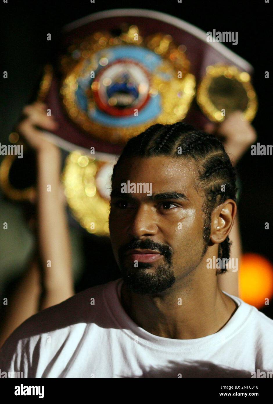 British heavyweight boxer David Haye, before his fight against American ...