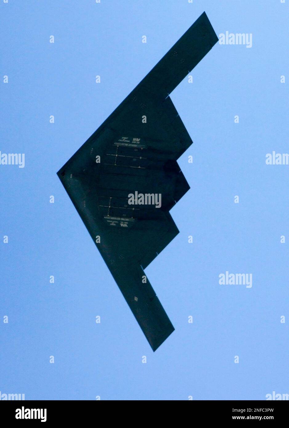 United States Air Force B-2 Stealth bomber during an NFL football game ...