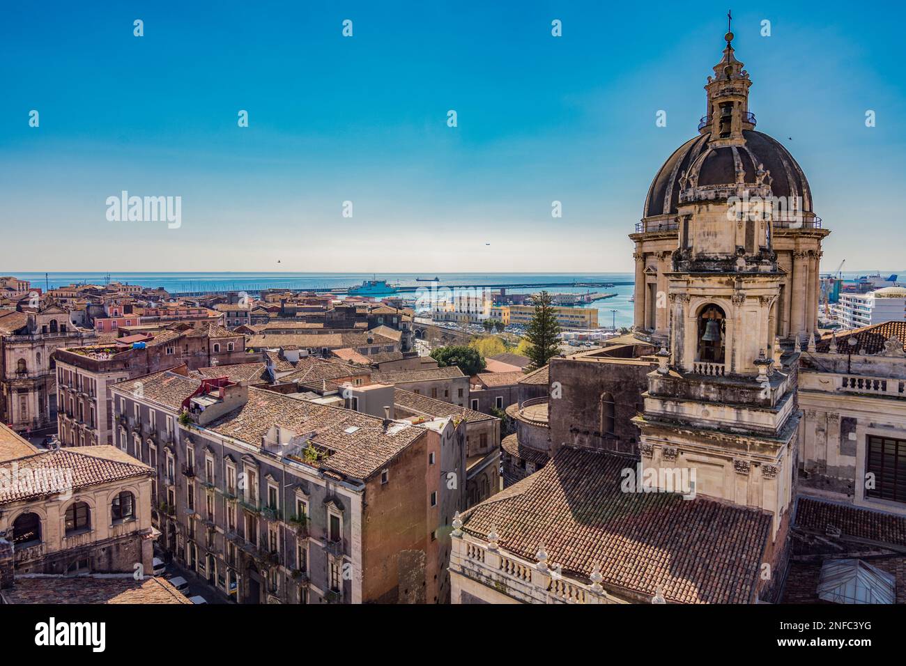 Cathedral basilica of santagata catania domes hi-res stock photography ...