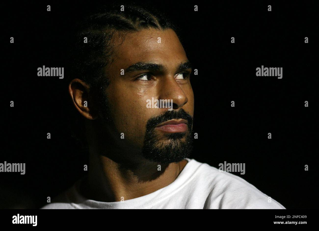 British heavyweight boxer David Haye, before his fight against American ...
