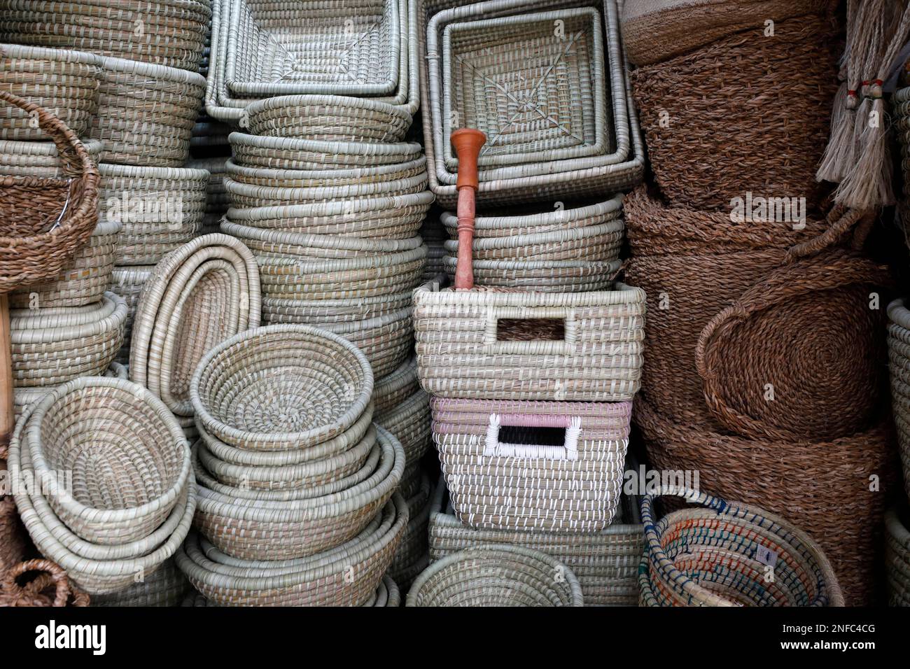 Dhaka, Bangladesh - February 16, 2023: The biggest market handmade ...