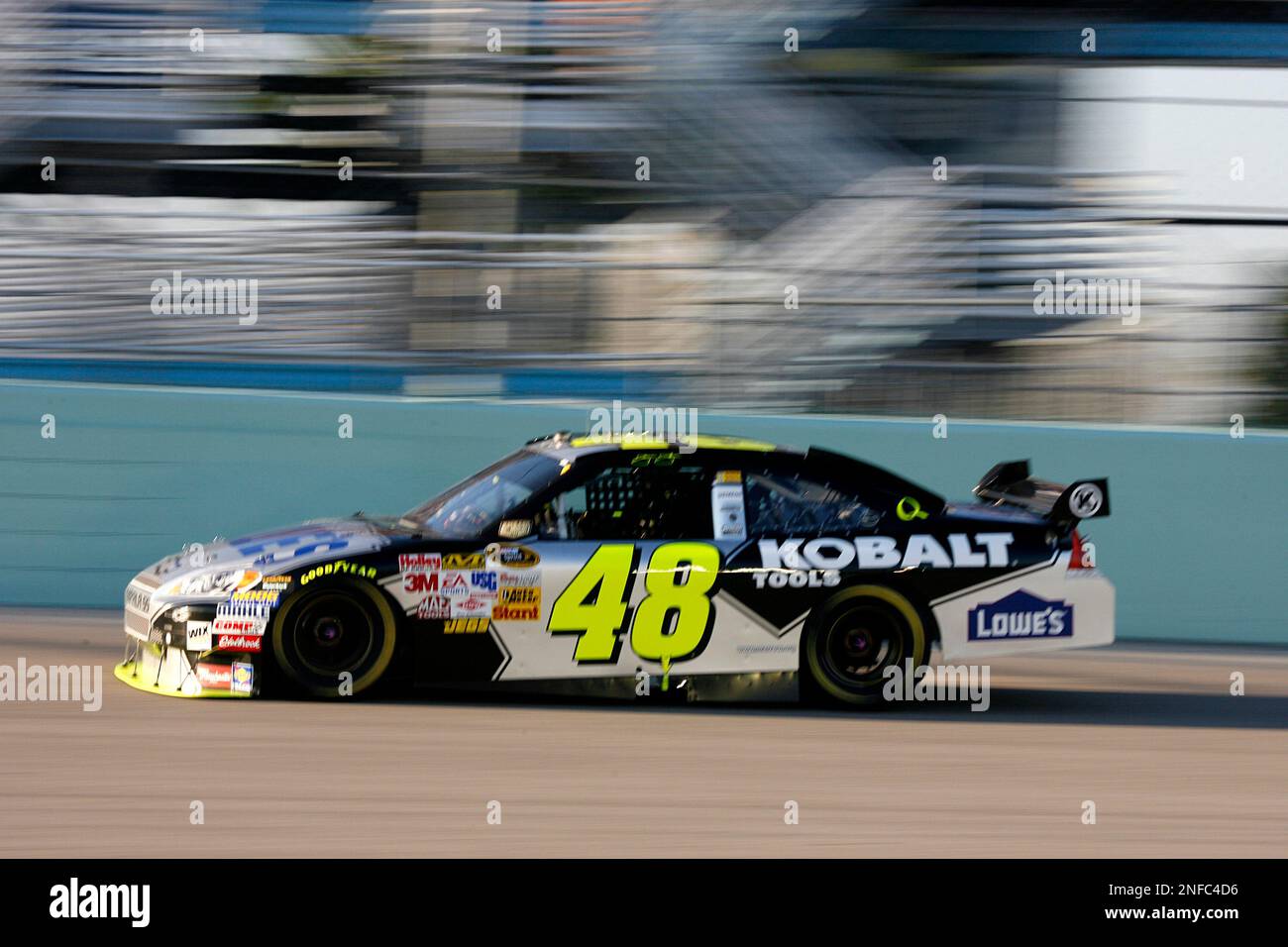 NASCAR driver Jimmie Johnson drives Sunday, Nov. 16, 2008 in Homestead ...