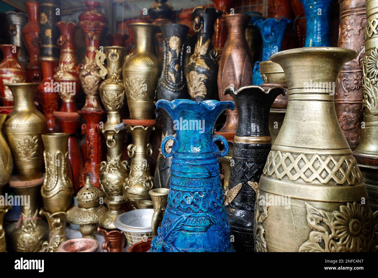 Dhaka, Bangladesh - February 16, 2023: The biggest market handmade ...