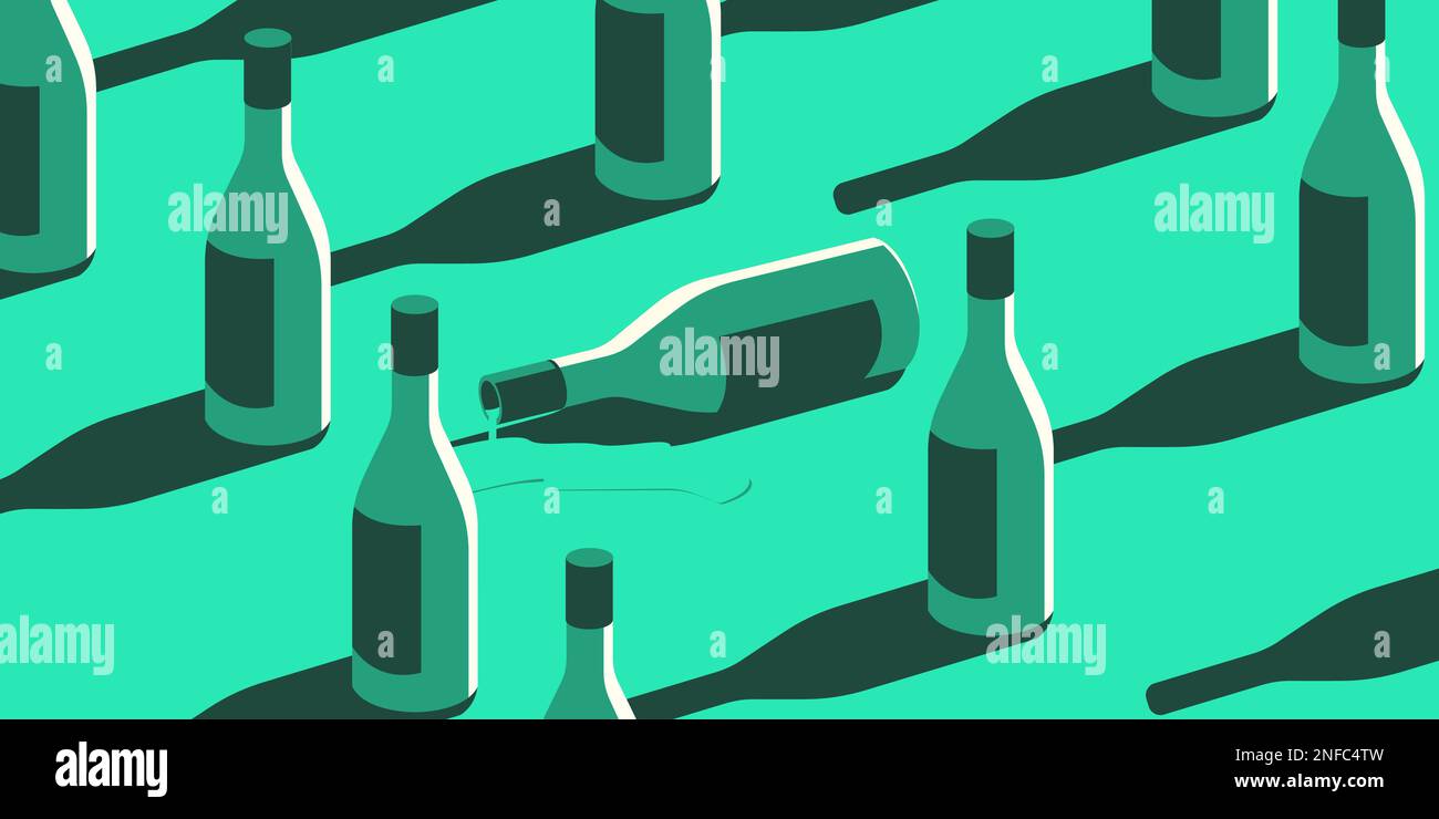 Alcohol bottles party table Stock Vector Images - Alamy