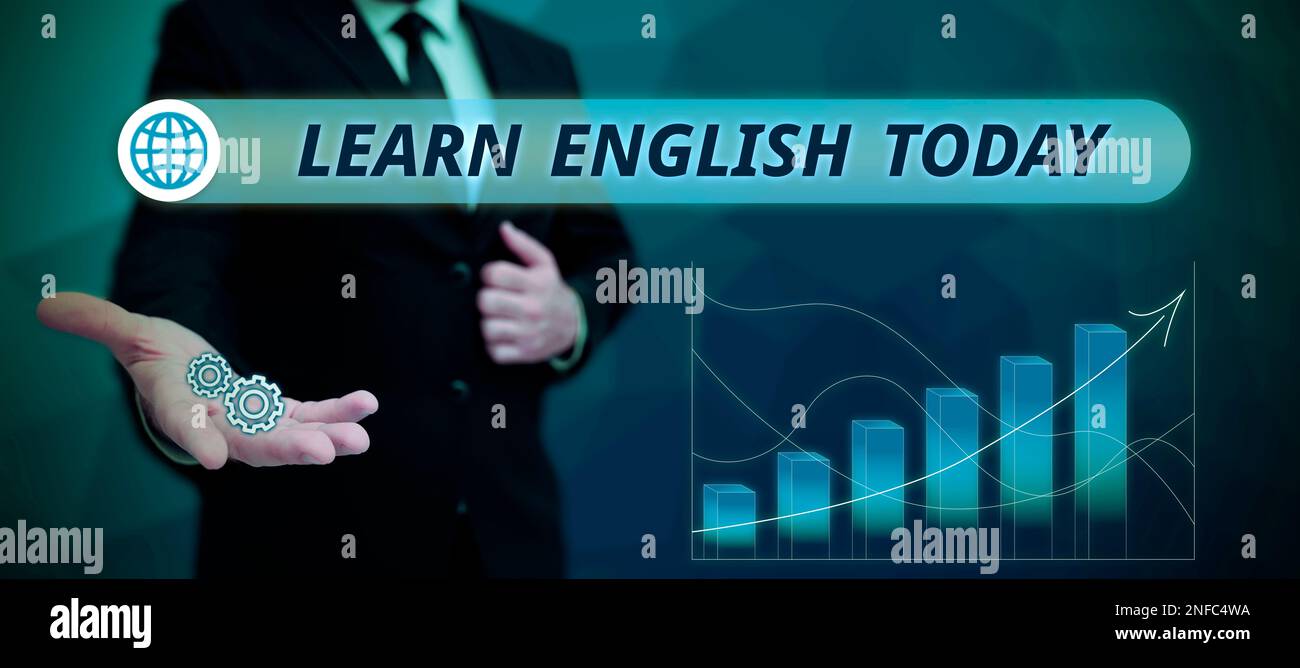 Text caption presenting Learn English Today, Word Written on gain or ...