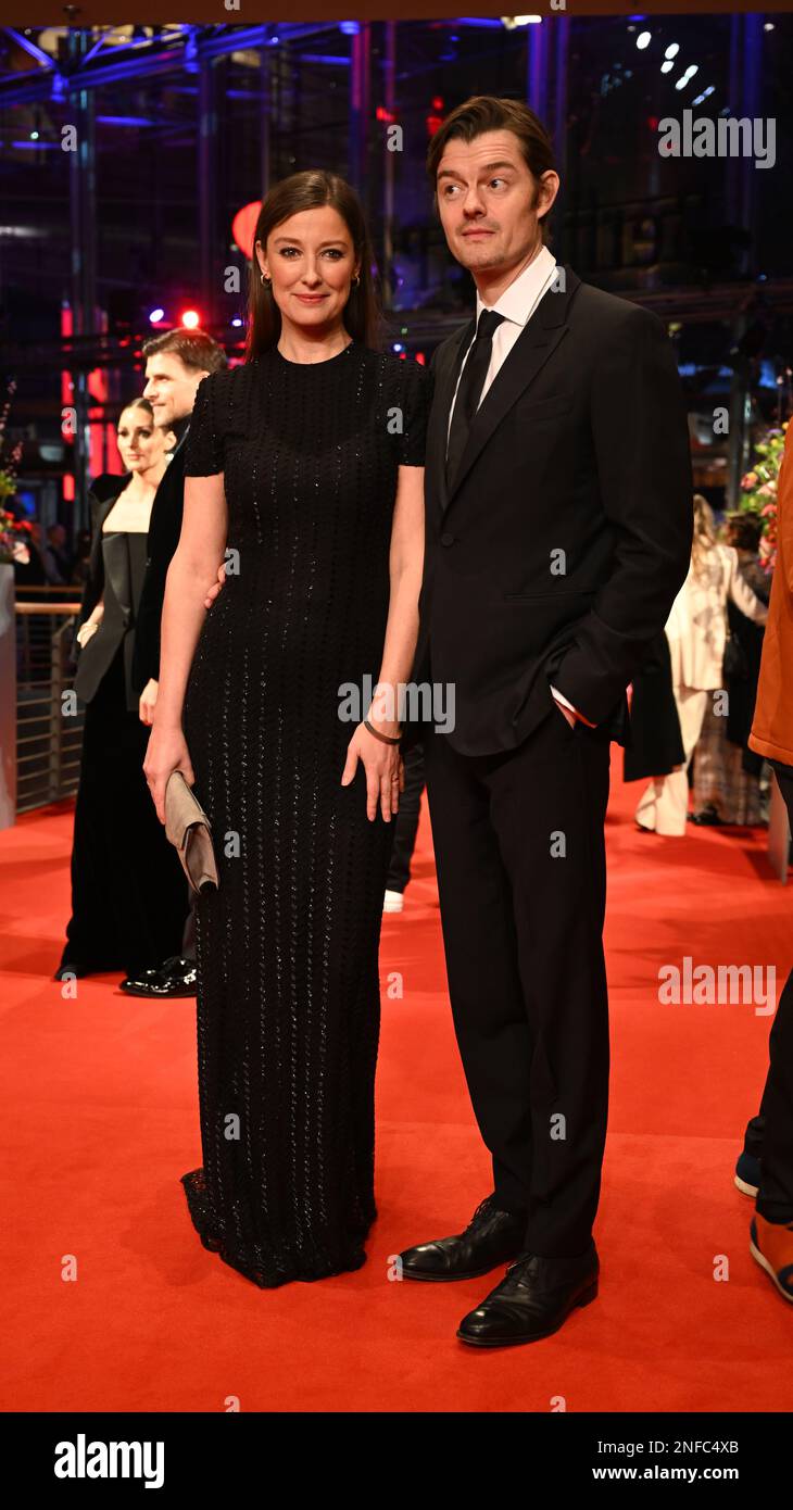 Berlin, Germany. 16th Feb, 2023. Actors Samuel "Sam" Peter W. Riley and ...