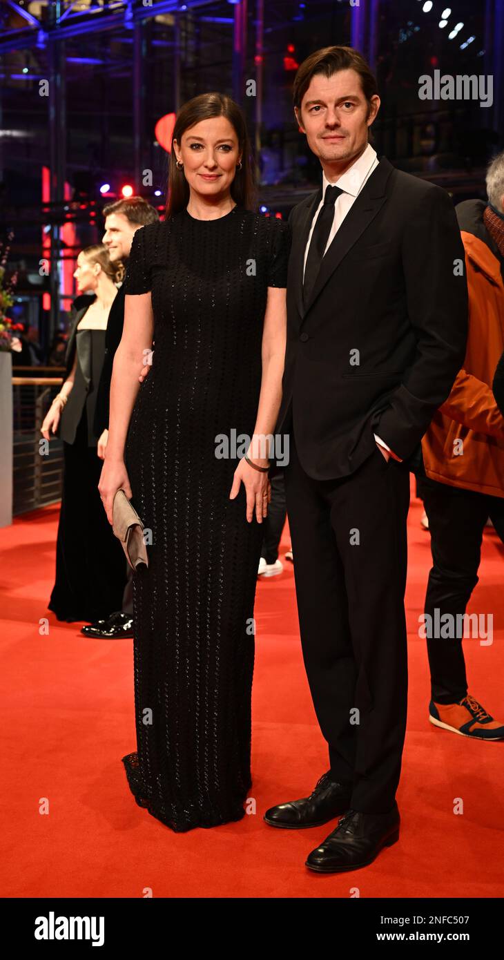 Berlin, Germany. 16th Feb, 2023. Actors Samuel "Sam" Peter W. Riley and ...