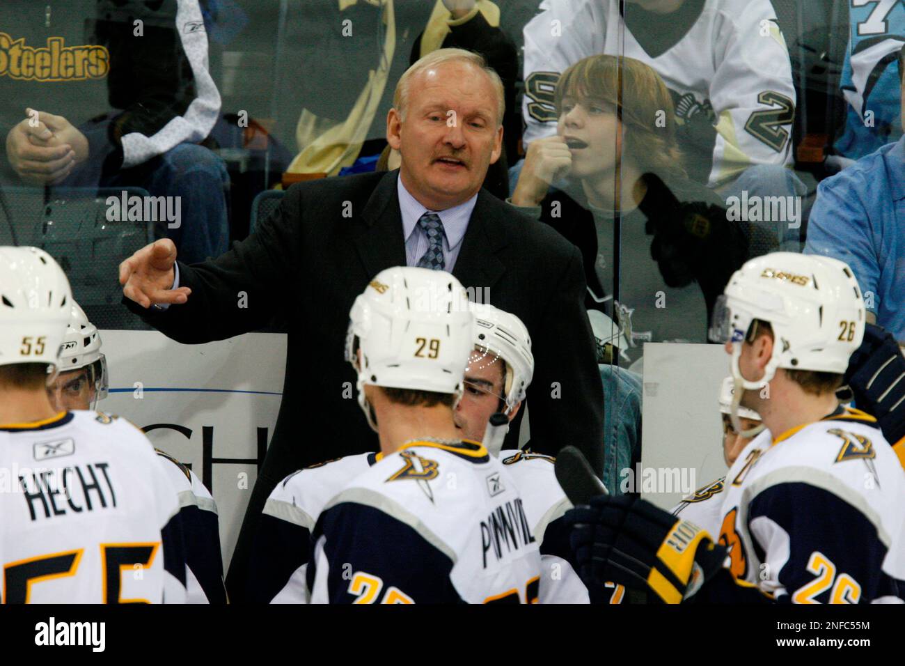 Buffalo Sabres coach Lindy Ruff during a NHL hockey game against the ...