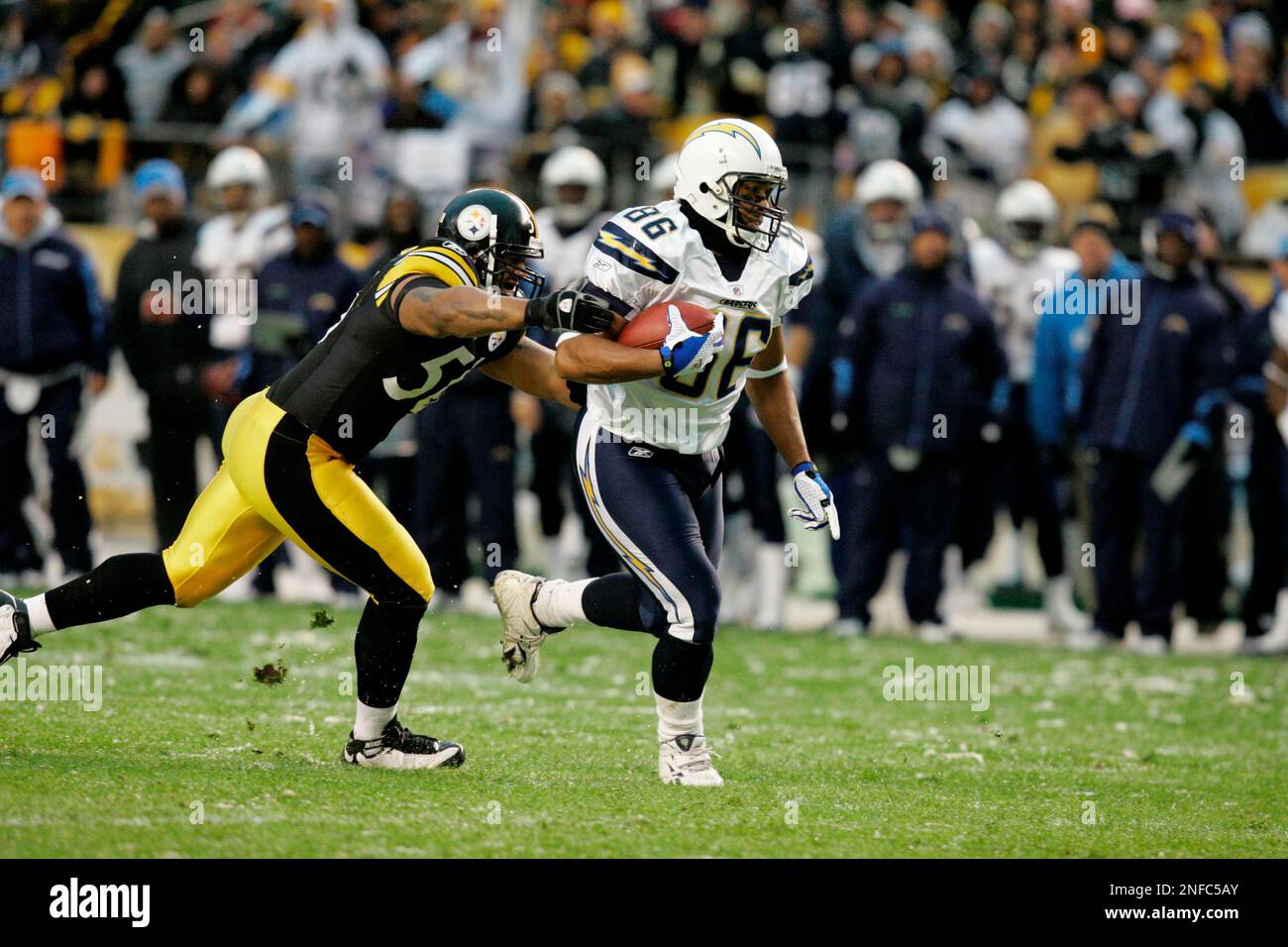 San Diego Chargers tight end Brandon Manumaleuna (86) plays against the ...