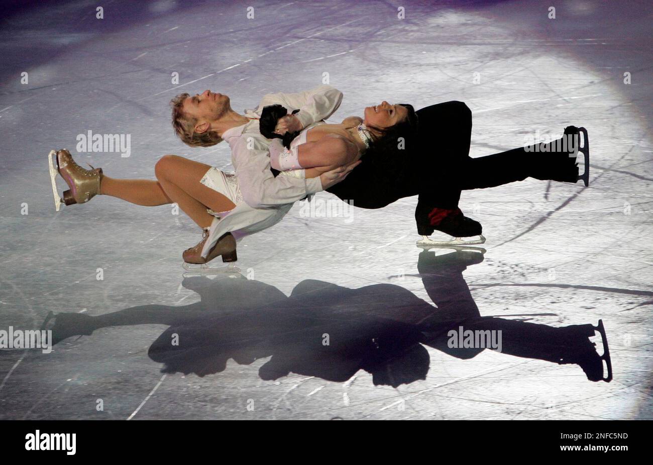 Isabelle Delobel and Olivier Schoenfelder of France perform in the ...