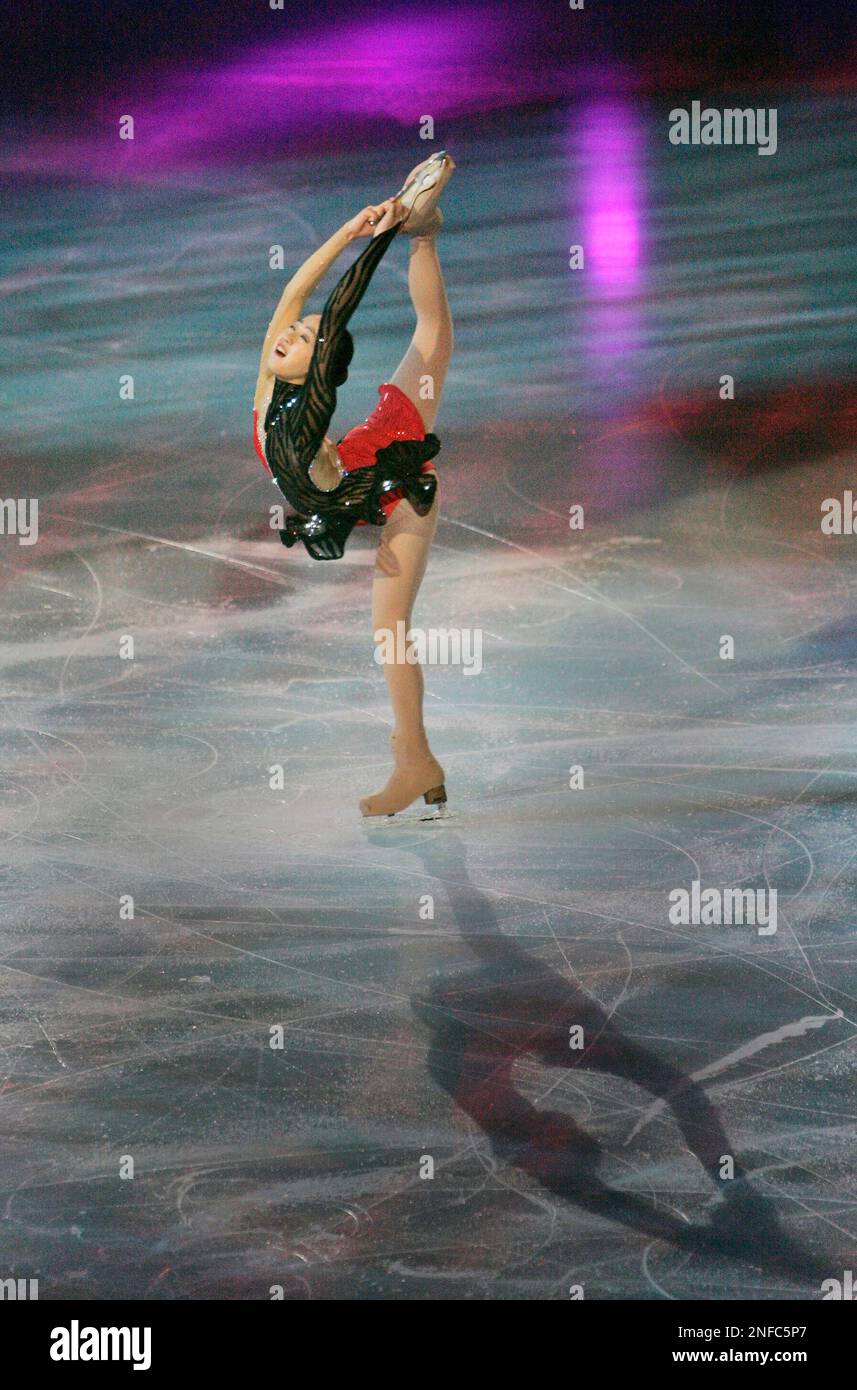 Mao Asada of Japan performs in the exhibition gala at the Eric Bompard ...