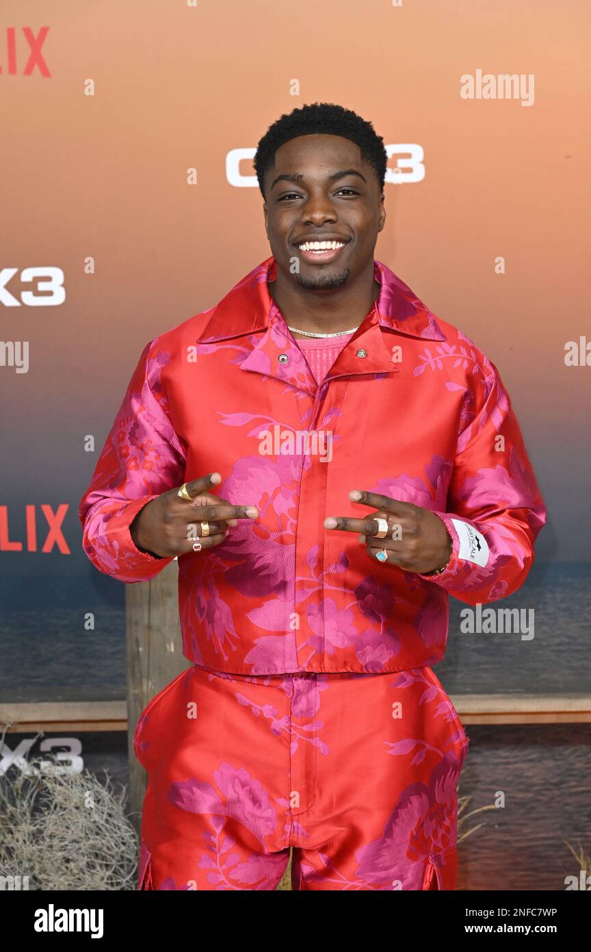 Los Angeles, USA. 16th Feb, 2023. Deion Smith at the season 3 premiere ...