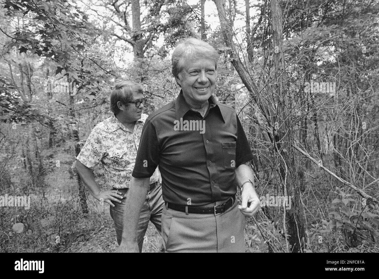 President Jimmy Carter and his younger brother Billy take a walk ...