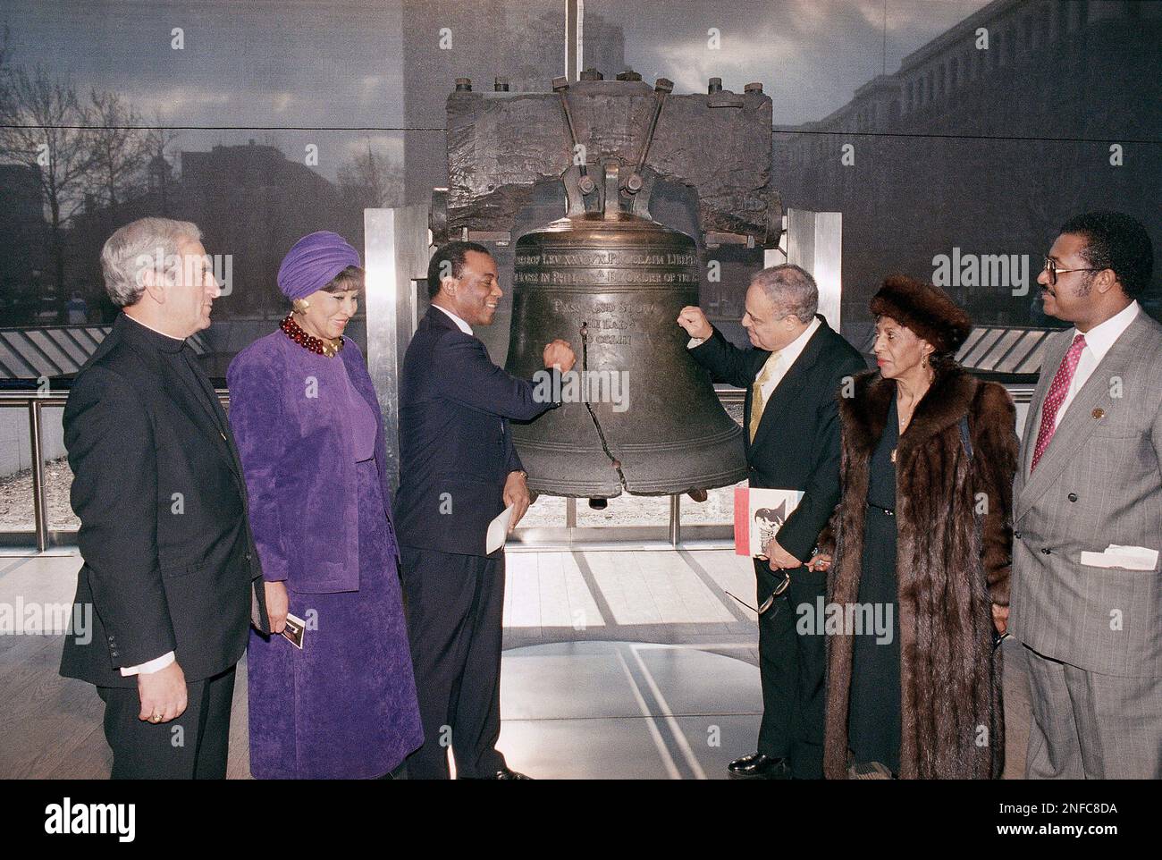 Mayor W. Wilson Goode, left, and NAACP President, Dr. Benjamin Hooks ...