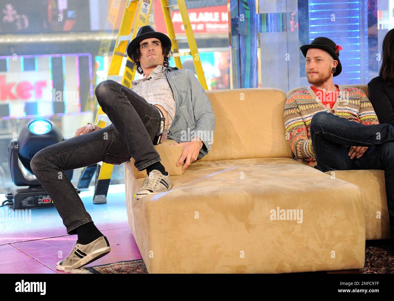 Tyson Ritter, left, and Chris Gaylor from the The All-American Rejects ...