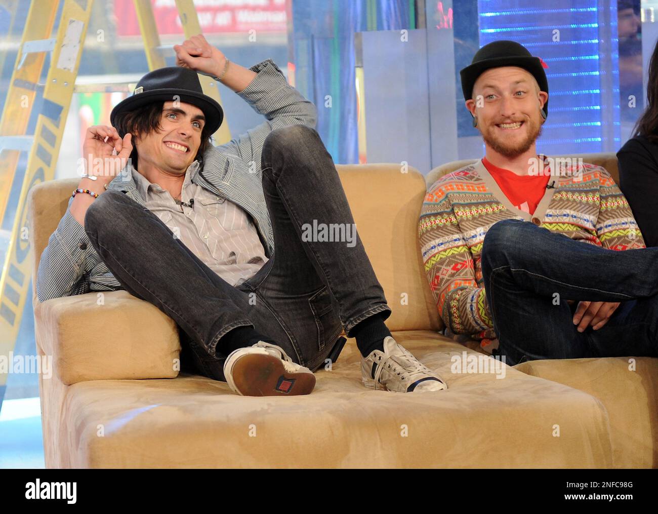 Tyson Ritter, left, and Chris Gaylor from the The All-American Rejects ...
