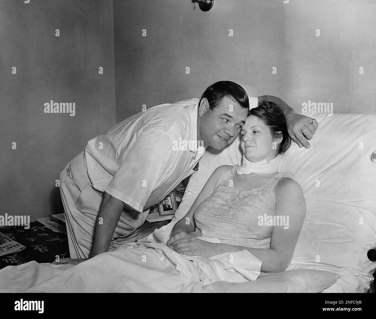 Babe Ruth is shown as he visited his 22-year-old adopted daughter Julia ...